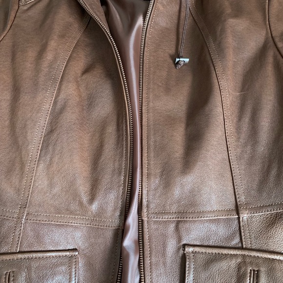 a.n.a | Jackets & Coats | Ana Leather Hooded Coat | Poshmark